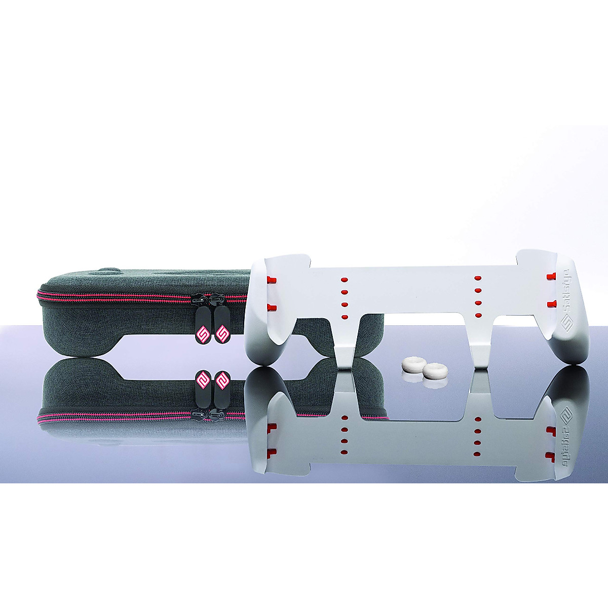 Satisfye - ZenGrip Go Slim Bundle (Lite), Accessories Compatible with Nintendo Switch Lite - Bundle includes: Grip Lite, Slim Case. BONUS: 2 Thumbsticks (Gray)