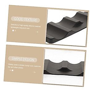 Cabilock Fridge Monkey Mat Refrigerator Organizer Stacks Cans and Bottles for Easy Storage Black