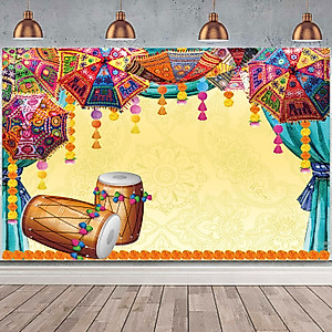 Indian Traditional Wedding Backdrop Orange Flower Marigold Marriage Traditional Festival Photography Background Hindu Curtain Bridal Shower Party Decorations Banner 7x5FT