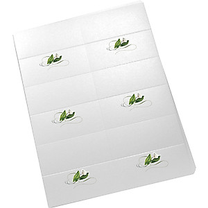 Calla Lily Swirl Printable Place Cards, Set of 60 (10 Sheets), Laser & Inkjet Printers - Wedding, Party, Dinner, and Special Events - Made in the USA