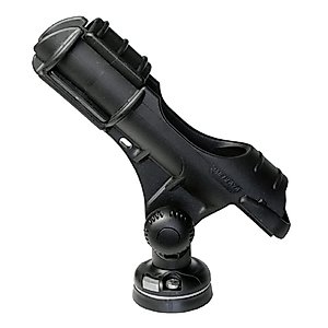 RAILBLAZA Black Kayak Rod Holder II and StarPort Mounting Base for Baitcasting, Spinning, Offshore, and Fly Reels