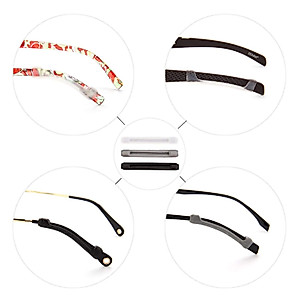 YR Soft Silicone Eyeglasses Temple Tips Sleeve Retainer,Anti-Slip Elastic Comfort Glasses Retainers For Spectacle Sunglasses Reading Glasses Eyewear,Glasses Grips,Glasses anti slip,5 pairs -Clear