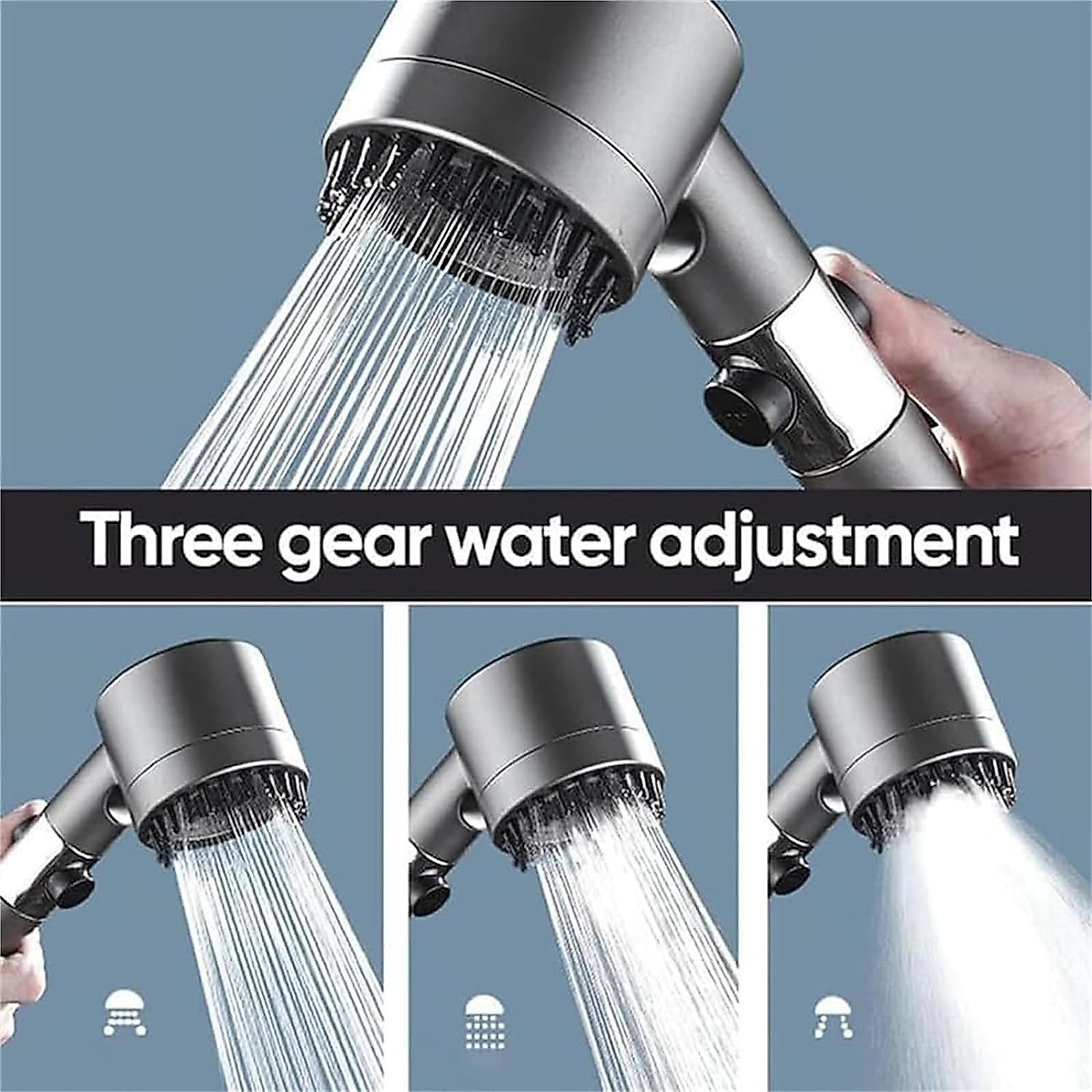 Iondrops Showerhead - 2024 Best Drivse Ion Drops Showerhead, German Multifunctional Massage Shower, Adjustables Pressure Turbocharge Handheld Shower Head With 10 Pcs Filter (10 Filter)