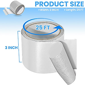 Waterproof Repair Tape for Fabric, Awning, RV Roof, Underbelly, Tarp, Tent, Sail and Boat Cover Outdoor Repair Patch, Heavy Duty, UVproof, Multipurpose White