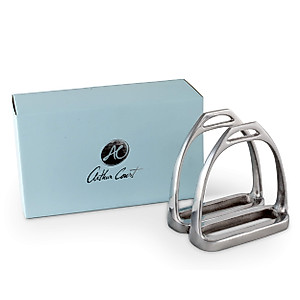 Arthur Court Horse Stirrup Equestrian Paper Napkin Holder for Kitchen Countertops, Dinner Tables, Picnic Tables - Outdoor Use, Organization for Multiple Sizes - Durable Metal 5 inch Tall