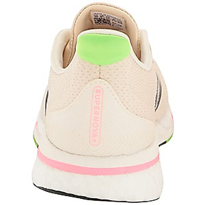 adidas Women's Supernova + Running Shoe, Ecru Tint/Carbon/Beam Pink, 9