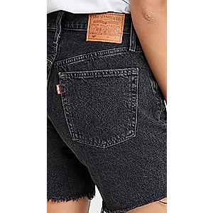 Levi's Women's Premium 501 Mid Thigh Short, Lunar Black, 27