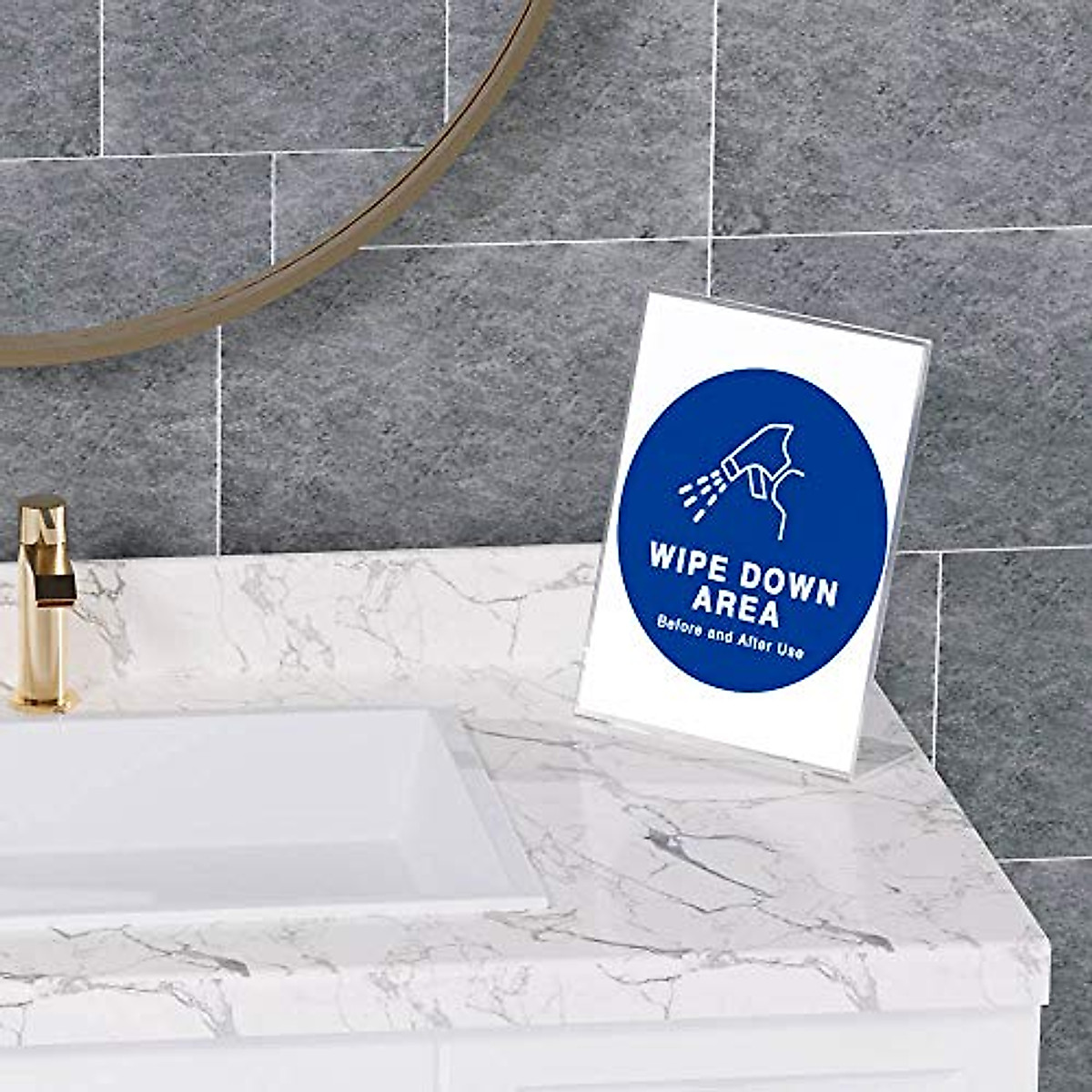 NIUBEE Acrylic Sign Holder 8.5 x 11 Inches Slanted Back, Clear Plastic Sign Holder Paper Display Table Stand for Office, Store, Restaurant (10 Pack)