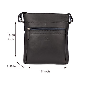 FINELAER Leather Purse Crossbody Bags For Women (Grey)