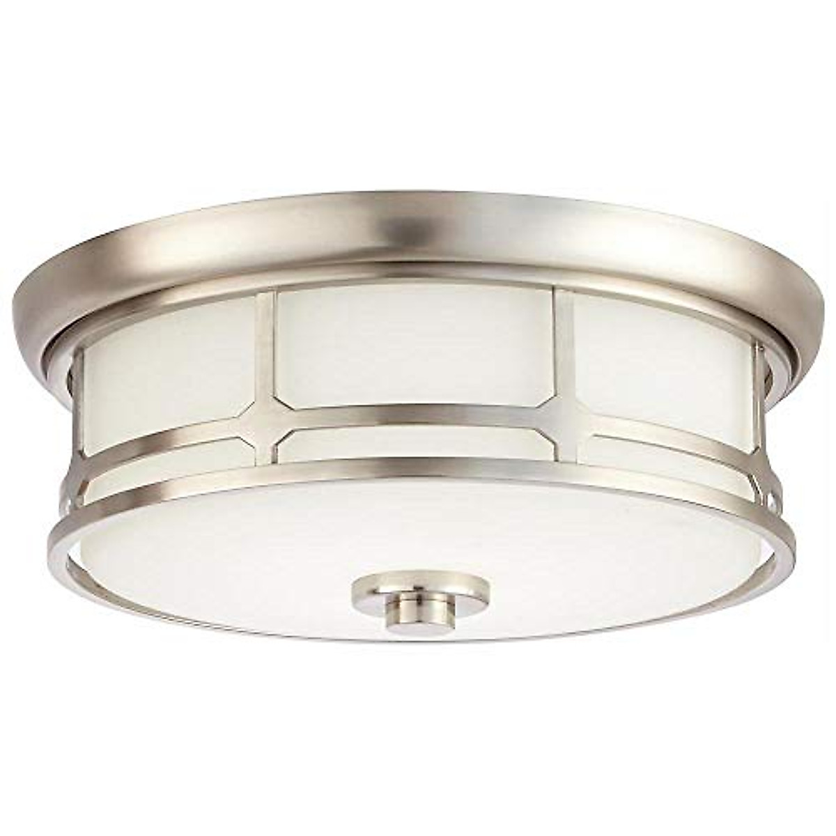 Home Decorators Collection 14 in. Brushed Nickel LED Flushmount