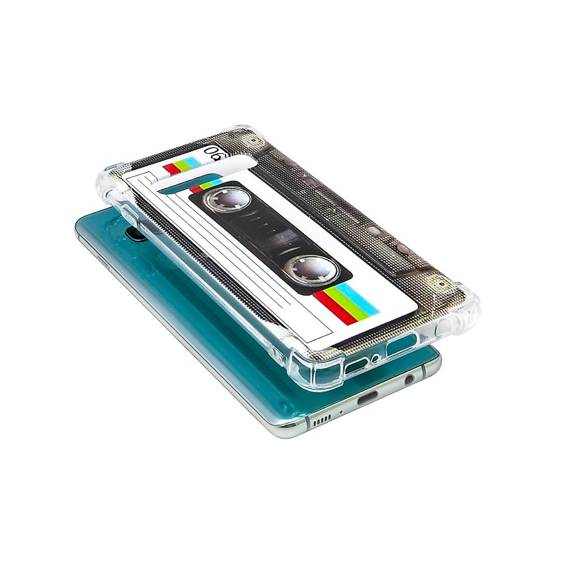 FAteam Case for Galaxy S10 Plus, Matte Finish with TPU Soft Bumper Retro Cassette Tape Case Compatible with Samsung Galaxy S10 Plus 2019 Release