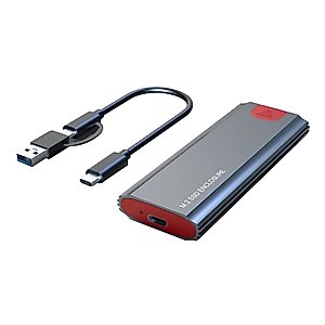 Pasotim M2 SSD Case M.2 to USB 3.1 Gen 2 10Gbps NVMe SSD Enclosure for NVMe PCIE M Key/ (B+M) Key SSD, M2 SSD Case OTG