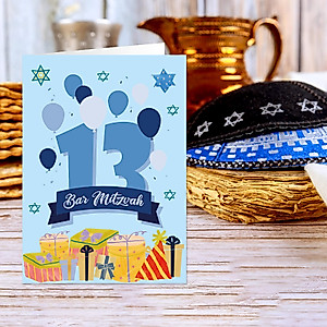 Fancy Land Bat Mitzvah Cards and Bar Mitzvah Cards Mazel Tov Jewish Celebration Cards Boys Girls