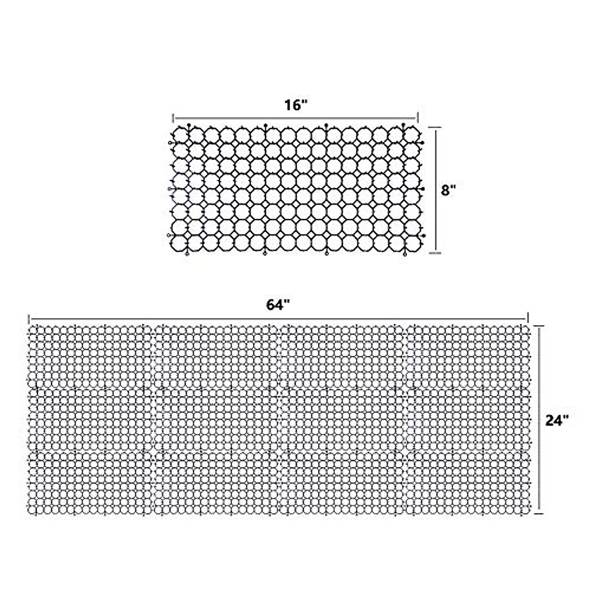 Hmyomina Cat Scat Mat with Spikes Prickle Strips Digging Stopper Pest Repellent Spike Deterrent Mat, 16 X 8 inch(12pack) and 8.FT