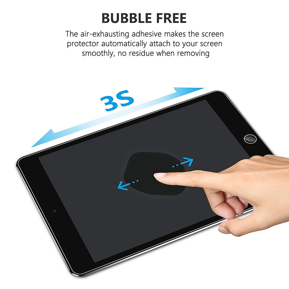 SPARIN 2 Pack Screen Protector for iPad 6th 5th Generation/iPad Air 2 9.7 inch, Tempered Glass Compatible with Apple Pencil