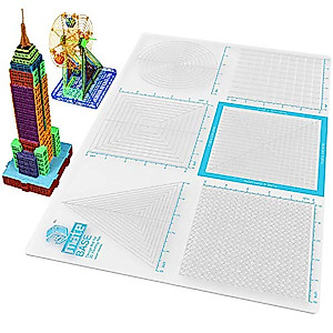 3Dmate Base - Transparent 3D Pen Mat 18 x 12 Inches with Fuse and Join Area - Flexible Two-Sided Heat-Resistant Silicone - 3D Pen Accessories Compatible with Stencils - STEM Activity for Kids, Adults