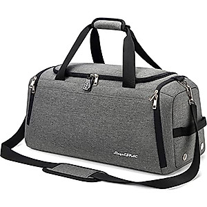 Gym Bag for Women & Men, Travel Duffel Bag for Sports, Gyms and Weekend Getaway, Waterproof Dufflebag with Wet Pocket & Shoes Compartment, Lightweight Carryon Gymbag