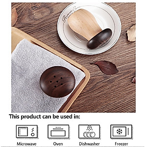 SUIGDRR Baking Soda Holder Fridge odor Absorber Smell Eliminator Freshener Deodorizer Wooden Mushroom (No Soda)