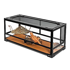 REPTI ZOO Reversible Reptile Carpet Pack of 2PCS, Terrarium Substrate Bedding Liner (11 in X 29 in) for 8/10/12/15/20 Gallon Tanks, Both Sides Usable Reptile Floor Mat