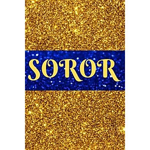 Blue and Gold Glitter Soror Journal: Sigma Gamma Rho inspired