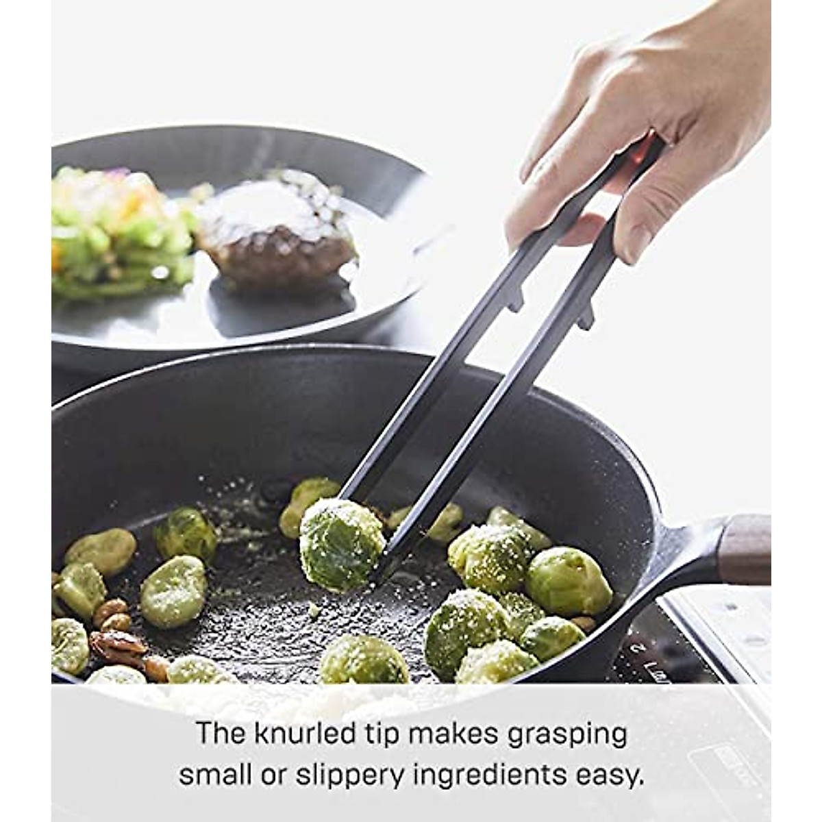 Yamazaki Home Silicone Kitchen Tongs, Silicone, No Assembly Req., Black