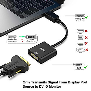 BENFEI DisplayPort to DVI, Gold-Plated DP to DVI Adapter (Male to Female) Compatible for Lenovo, Dell, HP and Other Brand