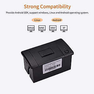 HUIOP Thermal Receipt Printer,Embedded Thermal Receipt Printer 58MM Mini Printing Module Low Noise with USB/RS232/TTL Serial Port Support ESC/POS Commands for Weighing Apparatus Cash Register