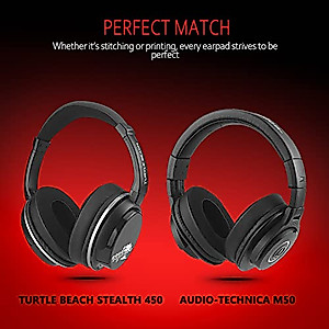 Instant-Chill Krone Kalpasmos Cooling-Gel Replacement Earpads for Turtle Beach Stealth 700/600/520,Audio Technica Replacement Earpads for ATH-M50X/M40X/M30X & More, Cushion Replace for Headphones