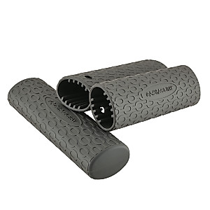 Rachael Ray Tools and Gadgets Cookware Silicone Handle/Holder Sleeve Set for Frying Pans, Skillets, and Cast Iron, 3 Piece, Gray