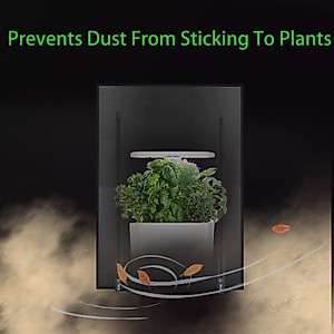 Wishrun Grow Tent for Aerogarden Hydroponics Growing System, 19.7/''x13.9/''x21.3/'' Small Most Indoor Hydroponic Equipment, High Reflective Mylar Mini Tent, Prevent Pets from Eating Plants, Black