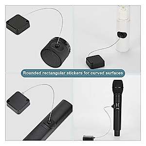 LORADAR Retractable Cable Lock with Double-Sided Adhesive, Remote Control Security Lock , Remote Control Anti-Lost Rope for TV, DVD, Hardware Cable Lock ，No More Searching for The TV Remote .