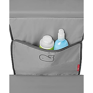 Skip Hop Baby Bath All-in-One Elbow Saver and Kneeler, Moby, Grey