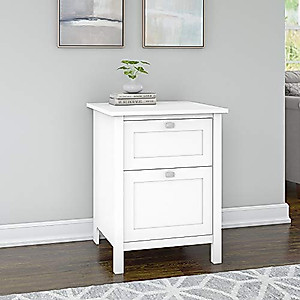 Bush Furniture Broadview File Cabinet, 23W, Pure White