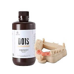 RESIONE 3D Printer Resin, D01S Dental Model Resin for Restoration Implant Study Models High Dimensional Accuracy with Not Warped and Very Low Shrinkage for LCD DLP MSLA 3D Printing