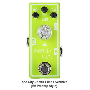 Tone City Kaffir Lime Overdrive. Powerful Tonal Response. A Mighty Mini !