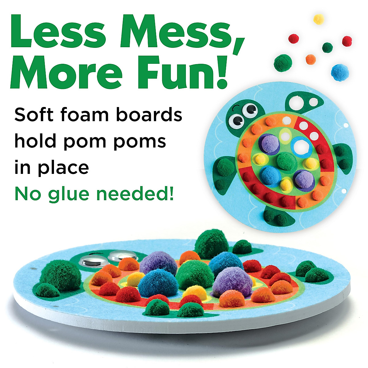 Creativity for Kids Pom Pom Pictures: Animals - Preschool Learning Activities, Sensory Toys for Toddlers, Toddler Arts and Crafts for Ages 3-5+