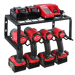 TreeLen Power Tool Organizer, Drill Holder Wall Mount,Heavy Duty Tool Shelf & Storage Rack, Great as Tool Box Organizers and Storage