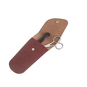 Beard Scissors Small and Comb with Case - Kit for Men Gift Set - for Trimming, Grooming, Cutting Mustache, Beards- by TorbinsFamily