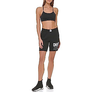 DKNY Women's Support Yoga Spaghetti Strap Everyday Bra, Black, Medium