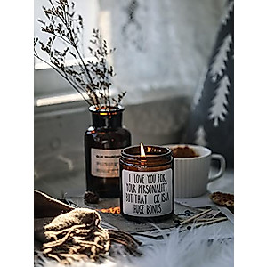 Funny Gifts for Boyfriend Husband, I Love You for Your Personality Scented Candle, Unique Rude Birthday Anniversary Father's Day Gift Valentine's Day Gift for Husband Boyfriend Him Fiance Men