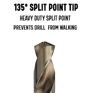 Drill America - DWDCO5/8 5/8" Reduced Shank Cobalt Drill Bit with 1/2" Shank, DWDCO Series