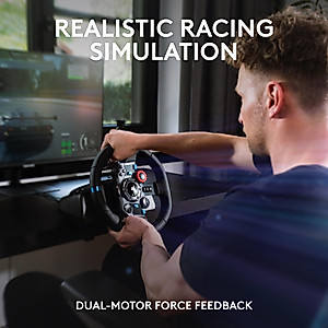 Logitech G29 Driving Force Racing Wheel and Pedals, Force Feedback, Real Leather + ASTRO A10 Gen 2 Wired Headset - For PS5, PS4, PC, Mac - Black