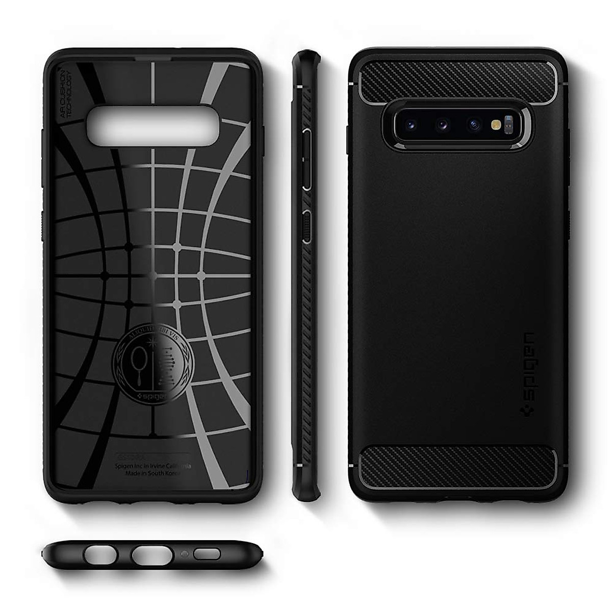 Spigen Rugged Armor Designed for Samsung Galaxy S10 Plus Case (2019) - Matte Black