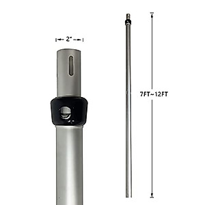 Pipe and Drape Adjustable Uprights, Crossbars, Bases & Hangers - Drape Systems for Backdrops, Trade Shows, Events, Photo Booths and Decorations by CITNAMOR (6-14 FT Upright)