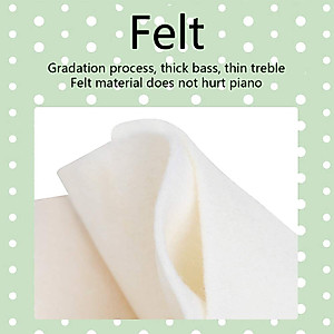 CALIDAKA Piano Muffler Piano Mute Rail Felt Strip Piano Muffler Felt Tapered Durable Soft Non-Fading for to Gradient Process, Thick Bass, High Pitch Thin, Sound Weakening