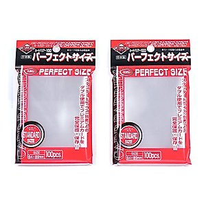 KMC 100 Pochettes Card Barrier Perfect Size Soft Sleeves 2 Pack Value Set !