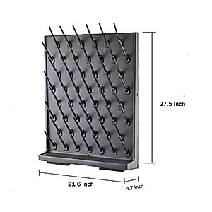 Heytaful Lab Drying Racks Pegboard Bench-top Wall-Mount Laboratory Glassware Cleaning Polyethylene Equipment (52 Black)