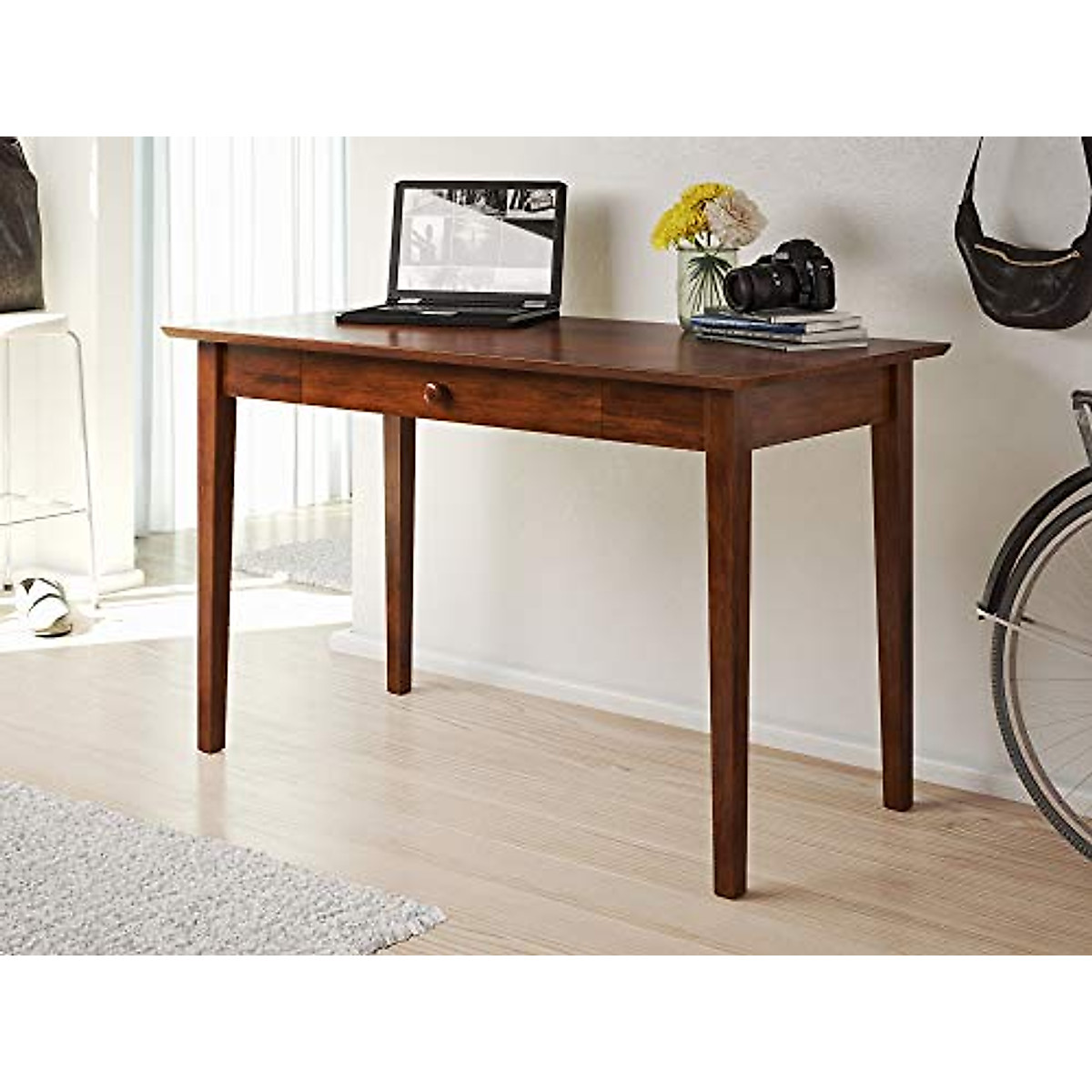AFI Shaker Desk with Drawer, Brown