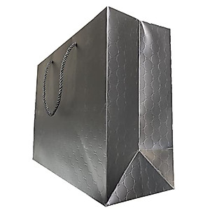 MODEENI 10 Large Gift Bags 16x12 inches Extra Large Black Gift Bags Luxury XL 16x6x12 Black Wedding Bag Matte Extra Large Gift Bag with handles 16x12 Big Size XL Black Paper Shopping Bags Modern Fancy Elegant For Presents Gifts Business