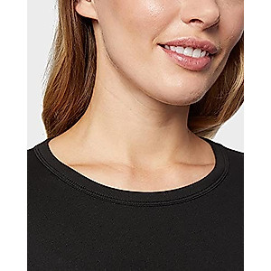 32 DEGREES Heat Womens Ultra Soft Thermal Lightweight Baselayer Crew Neck Long Sleeve Top, Black, Large